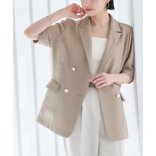 ZOZO問い合わせ番号:104723428ショップ:RUIRUE BOUTIQUE，ルイルエブティックブランド:RUIRUE BOUTIQUE，ルイルエブティック商品名:洗える ストレッチ ｜ 選べる袖丈 パナマ シアー テーラードジャケッ...