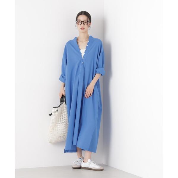 ZOZO問い合わせ番号:104723558ショップ:NANO universe，ナノユニバースブランド:NANO universe，ナノユニバース商品名:マシンウォッシャブルリネン混 スタンドカラーワンピースカテゴリ:ワンピース/ドレス&g...