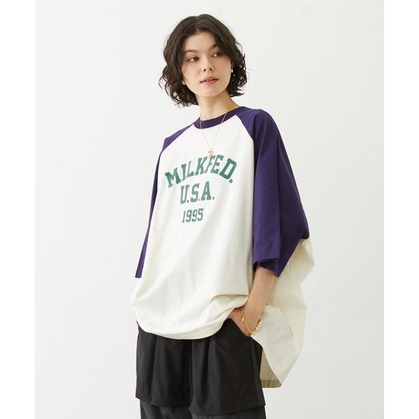 ZOZO問い合わせ番号:104723810ショップ:MILKFED.，ミルクフェドブランド:MILKFED.，ミルクフェド商品名:COLLEGE LOGO BIG S/S TOPカテゴリ:トップス>Tシャツ/カットソーブランド品番:1...