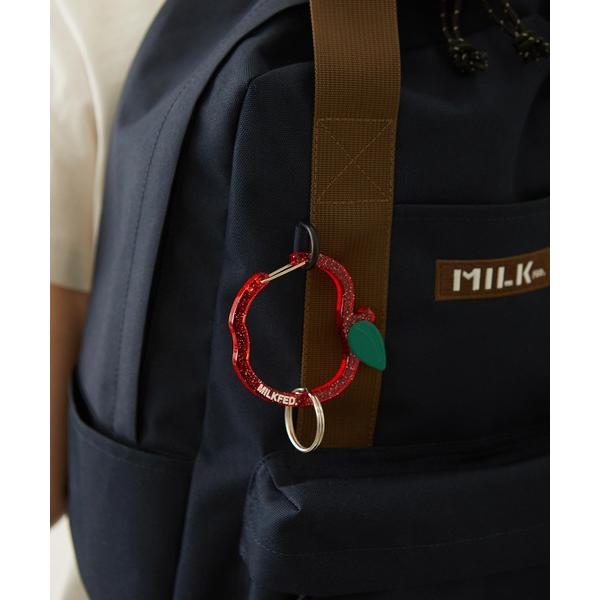 ZOZO問い合わせ番号:104723901ショップ:MILKFED.，ミルクフェドブランド:MILKFED.，ミルクフェド商品名:GLITTER APPLE CARABINER REDカテゴリ:財布/小物>キーホルダーブランド品番:1...