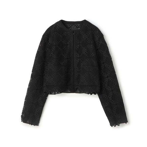 ZOZO問い合わせ番号:104724098ショップ:TOMORROWLAND，トゥモローランドブランド:DES PRES，デ・プレ，TOMORROWLAND，トゥモローランド商品名:ブルームリーフレース レイヤードノーカラージャケットカテゴ...