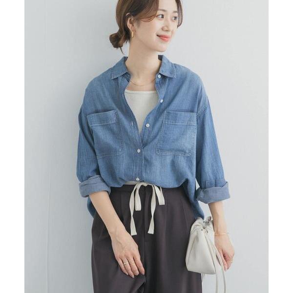 ZOZO問い合わせ番号:104728674ショップ:URBAN RESEARCH DOORS，アーバン リサーチ ドアーズブランド:URBAN RESEARCH DOORS，アーバンリサーチドアーズ商品名:シアーデニムシャツカテゴリ:トップ...