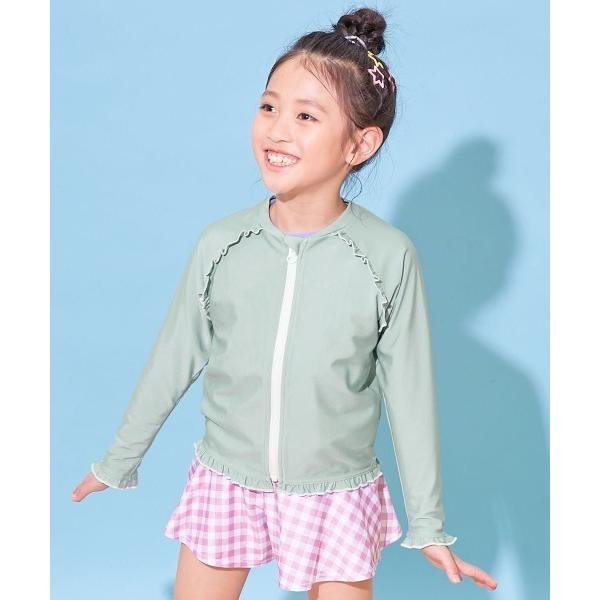 ZOZO問い合わせ番号:104729324ショップ:devirock，デビロックブランド:devirock，デビロック商品名:UVカット ラグラン メロウフリル ガールズラッシュガードカテゴリ:水着/着物・浴衣>ラッシュガードブランド...
