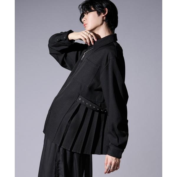 ZOZO問い合わせ番号:104747630ショップ:Ellno Loset，エルノロゼットブランド:Ellno Loset，エルノロゼット商品名:サイドプリーツハトメベルトシャツカテゴリ:トップス>シャツ/ブラウスブランド品番:659...