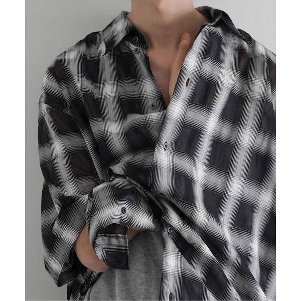 ZOZO問い合わせ番号:104754441ショップ:O，オーブランド:my beautiful landlet，マイビューティフルランドレット，O，オー商品名:my beautiful landlet Sheer check s/s shi...