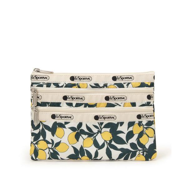 ZOZO問い合わせ番号:104765293ショップ:LeSportsac，レスポートサックブランド:LeSportsac，レスポートサック商品名:3ZIP COSMETIC レモンオーチャードカテゴリ:財布/小物>ポーチブランド品番:...
