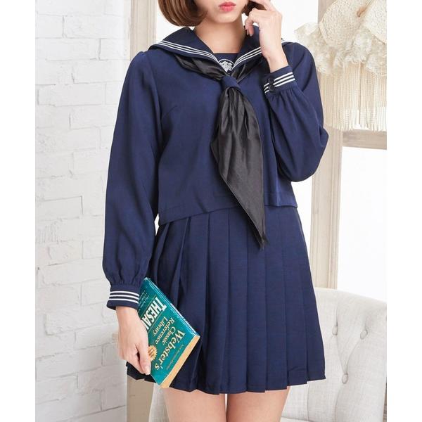 ※このアイテムは返品・交換対象外商品です。ZOZO問い合わせ番号:104765657ショップ:CELEN，セレンブランド:LunaBelle，ルナベル商品名:【制服コスプレ3点セット】双葉学院・鎌倉セーラー服 長袖（手洗い可能）カテゴリ:雑...