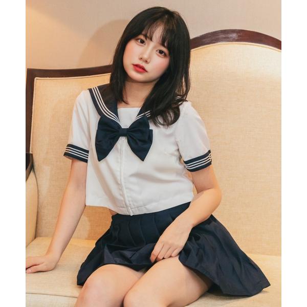※このアイテムは返品・交換対象外商品です。ZOZO問い合わせ番号:104765687ショップ:CELEN，セレンブランド:LunaBelle，ルナベル商品名:【制服コスプレ3点セット】ポップカラーセーラー服 半袖 ＜大きいサイズ有＞カテゴリ...