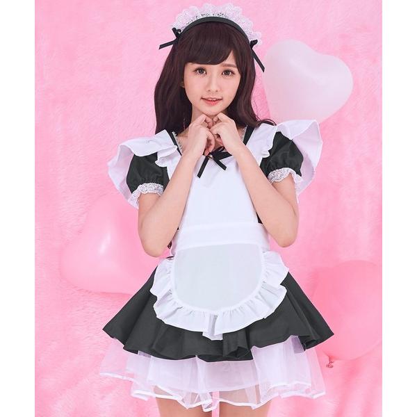 『タイムセール実施中』※このアイテムは返品・交換対象外商品です。ZOZO問い合わせ番号:104765693ショップ:CELEN，セレンブランド:LunaBelle，ルナベル商品名:【メイドコス4点セット】パニエ付きメイド服 半袖カテゴリ:雑...