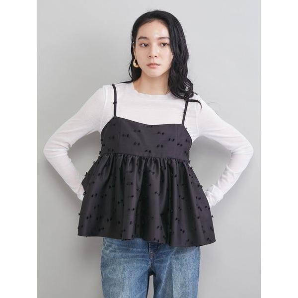 ZOZO問い合わせ番号:104766644ショップ:Mila Owen，ミラ オーウェンブランド:Mila Owen，ミラオーウェン商品名:ジャガードペプラムキャミトップスカテゴリ:トップス>キャミソールブランド品番:09WFT261...