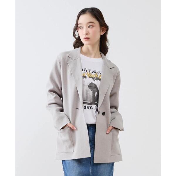 『タイムセール実施中』ZOZO問い合わせ番号:104766934ショップ:MELROSE claire，メルローズ クレールブランド:LOGEMENT DE CLAIRE，ロジュモンドクレール商品名:テーラードニットジャケットカテゴリ:トッ...