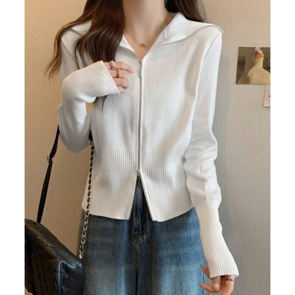 『タイムセール実施中』ZOZO問い合わせ番号:104768043ショップ:Ada.，エイダブランド:Miniministore，ミニミニストア商品名:ダブルジップ 薄手 ニットカーディガンカテゴリ:トップス>カーディガン/ボレロブラン...