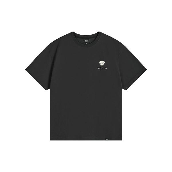 ZOZO問い合わせ番号:104768278ショップ:EMIS，イミスブランド:EMIS，イミス商品名:TYO HEART RUBBER PATCH T-SHIRT-BLACKカテゴリ:トップス>Tシャツ/カットソーブランド品番:E26...