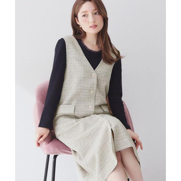 ZOZO問い合わせ番号:104768490ショップ:index，インデックスブランド:index，インデックス商品名:サマーツイード前開きジャンスカ【洗濯機OK/イージーアイロン】カテゴリ:ワンピース/ドレス>ワンピースブランド品番:...