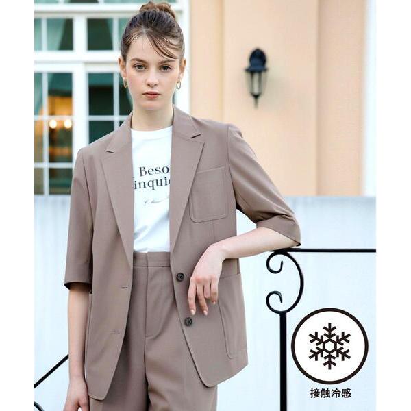 『タイムセール実施中』ZOZO問い合わせ番号:104768983ショップ:DRESSTERIOR，ドレステリアブランド:DRESSTERIOR，ドレステリア商品名:【接触冷感/セットアップ可】 2WAYストレッチスリークオータージャケットカ...