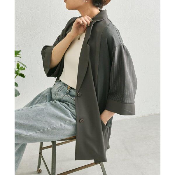 ZOZO問い合わせ番号:104769617ショップ:ear PAPILLONNER，イア パピヨネブランド:ear PAPILLONNER，イアパピヨネ商品名:切替半袖ジャケット【SUM1 STYLE】カテゴリ:ジャケット/アウター>...