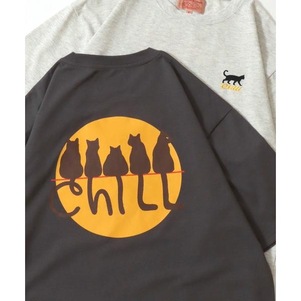 『タイムセール実施中』ZOZO問い合わせ番号:104770021ショップ:SITRY，シトリーブランド:SITRY，シトリー商品名:Cat Back Print T-Shirt/猫 アニマル ワンポイント刺繍 バックプリント オーバーサイズ...