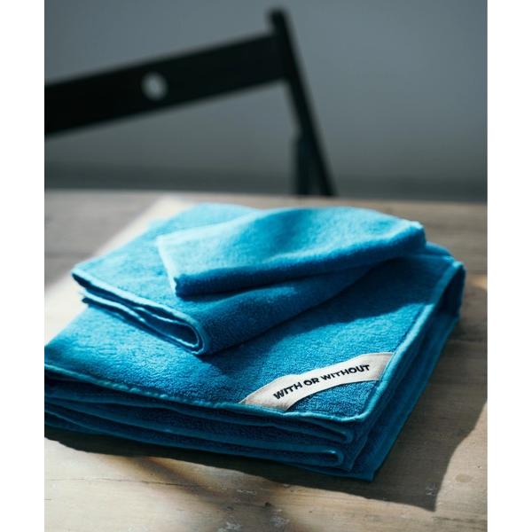 ZOZO問い合わせ番号:104770152ショップ:CREO STORE，クレオストアブランド:WITH OR WITHOUT，ウィズオアウィズアウト商品名:フェイスタオル／縦ストライプ柄×無地カラーカテゴリ:インテリア>タオルブラン...