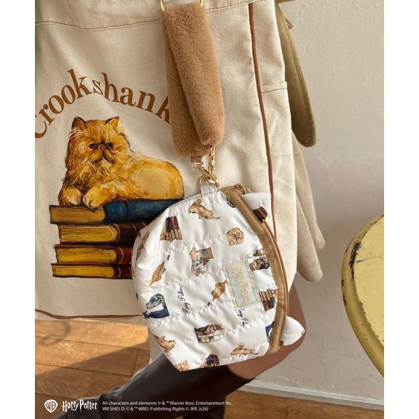 ZOZO問い合わせ番号:104770536ショップ:MIIA，ミーアブランド:my twilight，マイトワイライト商品名:【Harry Potter】キャット 総柄 ファーハンドルポーチカテゴリ:財布/小物>ポーチブランド品番:9...