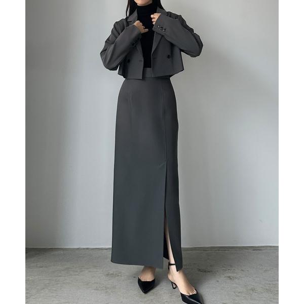 『タイムセール実施中』参考価格：11，759円発売時期：2025年09月コンディション：A（使用感なし）数回使用した程度で使用感が感じられないアイテム参考商品名：ショートテーラードジャケット＋前スリットタイトスカートSET参考品番：frvd...