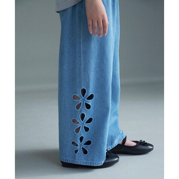 『タイムセール実施中』ZOZO問い合わせ番号:104807358ショップ:branshes，ブランシェスブランド:branshes，ブランシェス商品名:【WEB限定】お花カットモチーフデニムパンツカテゴリ:パンツ>デニムパンツブランド...