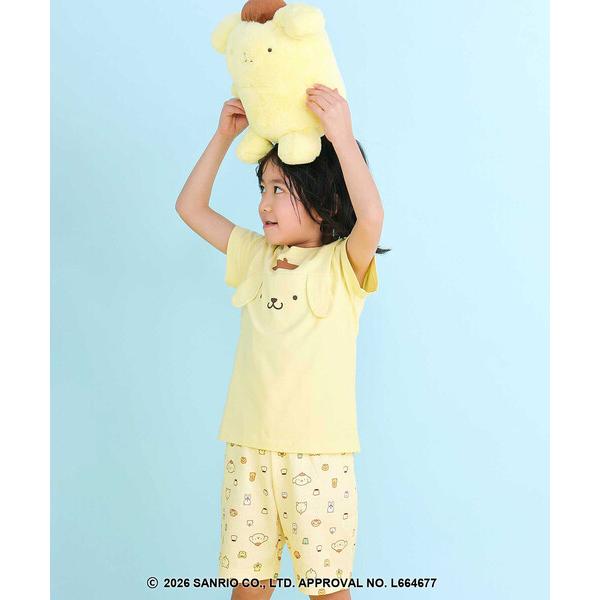 ZOZO問い合わせ番号:104807679ショップ:BEBE ONLINE STORE，ベベ オンラインストアブランド:SLAP SLIP，スラップスリップ商品名:【シナモロール/ポムポムプリン×SLAPSLIP】耳付きモチーフ半袖パジャマ...