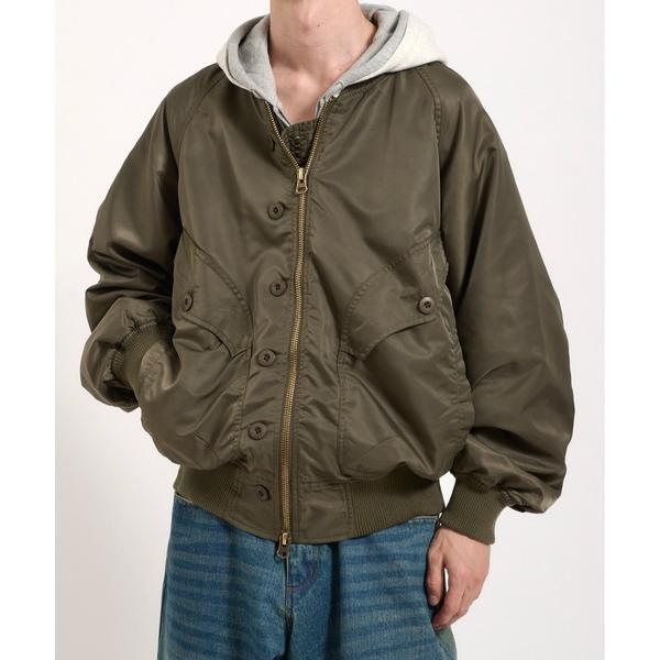 ZOZO問い合わせ番号:104807801ショップ:Perushu，ペルーシュブランド:Perushu，ペルーシュ商品名:L2B double zip up button flight jacket／L2B ダブルジップボタンフライトジャケ...