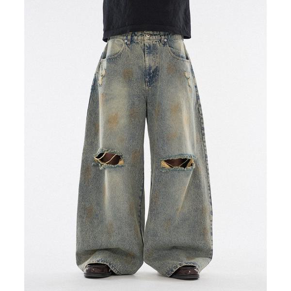 ZOZO問い合わせ番号:104807810ショップ:FTW，エフティーダブリューブランド:WISH FOR EVER，ウィッシュフォーエバー商品名:【 3color / 3size 】ASSORT WIDE CURVE DAMEGE DEN...