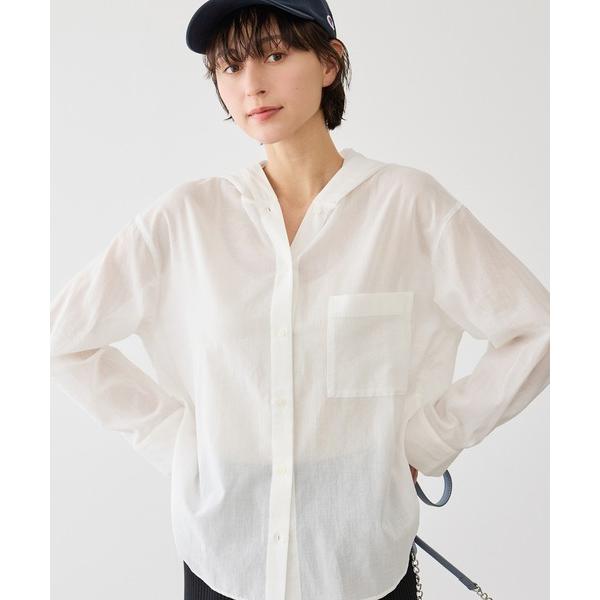 ZOZO問い合わせ番号:104808145ショップ:ROPE' PICNIC，ロぺピクニックブランド:ROPE' PICNIC，ロペピクニック商品名:お着軽シャツシリーズ コットンボイルフーディーシャツ/接触冷感・通気性カテゴリ:トップス&...
