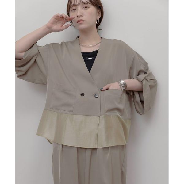 参考価格：19，580円発売時期：2025年06月コンディション：D（傷・汚れあり）傷や汚れがあるが使用には問題ないアイテムウエスト：型崩れ前身頃：汚れ参考商品名：ヘムシアーノーカラーブラウスジャケット＆とろみパンツ セットアップ参考品番：...