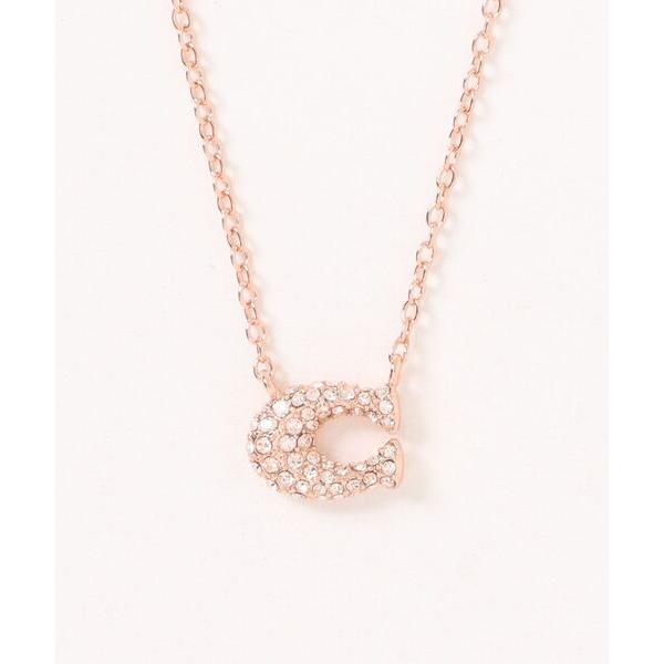 ZOZO問い合わせ番号:104843476ショップ:COACH，コーチブランド:COACH，コーチ商品名:パヴェ C ネックレスカテゴリ:アクセサリー>ネックレスブランド品番:CDG01 RGD素材:プレーテッド ブラス、ガラス、キュ...