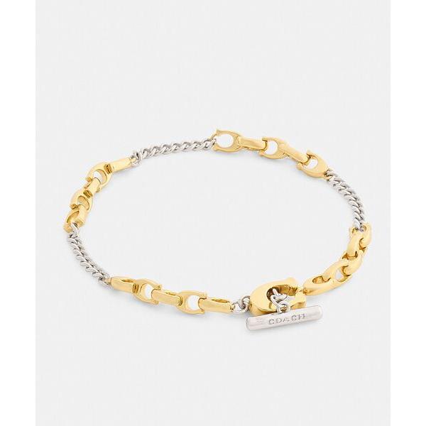 ZOZO問い合わせ番号:104843485ショップ:COACH，コーチブランド:COACH，コーチ商品名:リンクド C ブレスレットカテゴリ:アクセサリー>ブレスレットブランド品番:CDG57 A31素材:プレーテッド ブラス、キュー...