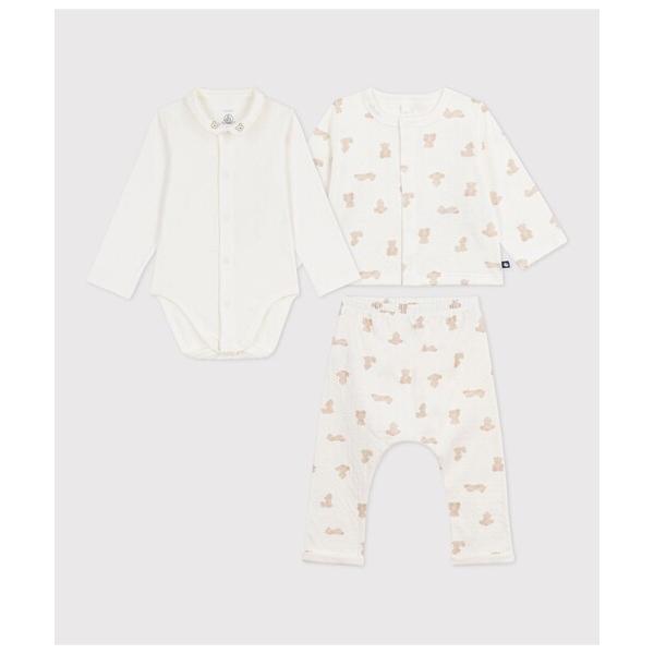 『セール実施中』※このアイテムは返品・交換対象外商品です。ZOZO問い合わせ番号:104843606ショップ:PETIT BATEAU，プチバトーブランド:PETIT BATEAU，プチバトー商品名:クマプリント ベビー３点セットカテゴリ:...