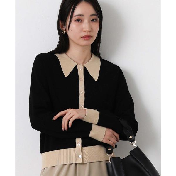 ZOZO問い合わせ番号:104879340ショップ:Gready Brilliant，グレディブリリアンブランド:Gready Brilliant，グレディブリリアン商品名:バイカラーポロ衿カーディガンカテゴリ:トップス>カーディガン...