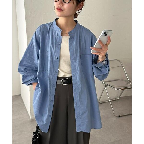 ZOZO問い合わせ番号:104880684ショップ:DISCOAT，ディスコートブランド:DISCOAT，ディスコート商品名:【Enlude】70ポプリンバンドカラーシャツカテゴリ:トップス>シャツ/ブラウスブランド品番:DCE206...