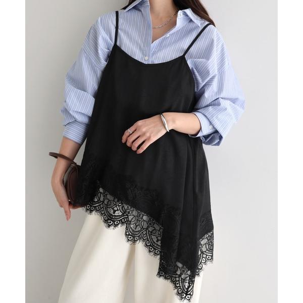 『タイムセール実施中』ZOZO問い合わせ番号:104915898ショップ:andme，アンドミーブランド:andme，アンドミー商品名:アシンメトリーサテン裾レースキャミソールカテゴリ:トップス>キャミソールブランド品番:600262...