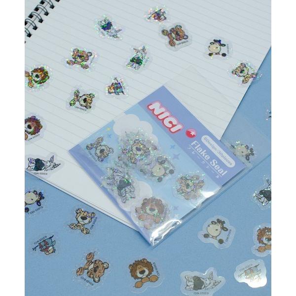 ZOZO問い合わせ番号:104917746ショップ:entre square，アントレスクエアブランド:nici，ニキ商品名:NICI(ニキ）/NICI オーロラフレークシール Wild Friendsカテゴリ:雑貨/ホビー>ステーシ...