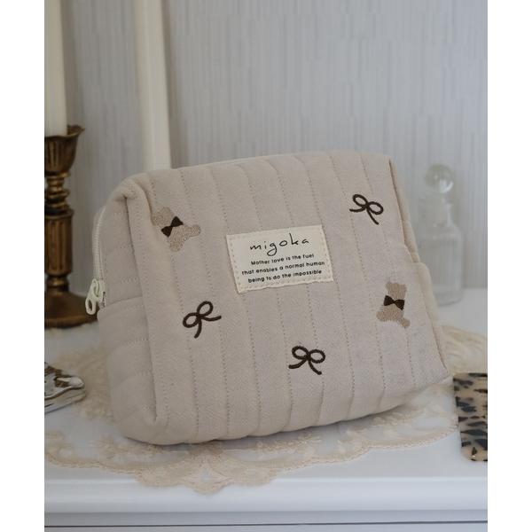 ※このアイテムは返品・交換対象外商品です。ZOZO問い合わせ番号:104918042ショップ:FUNALIVE，ファンアライブブランド:FUNALIVE，ファンアライブ商品名:migoka ミゴカ ポーチ 小物入れ キルティング 刺繍カテゴ...