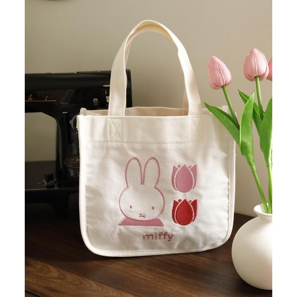 ZOZO問い合わせ番号:104918077ショップ:FUNALIVE，ファンアライブブランド:Miffy， ミッフィー，FUNALIVE，ファンアライブ商品名:miffy ミッフィー ミニトートバッグ 刺繍カテゴリ:バッグ>トートバッ...