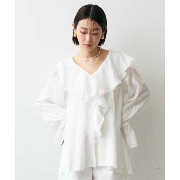 ZOZO問い合わせ番号:104918282ショップ:Avenue，アヴェニューブランド:Trish，トリッシュ商品名:ラッフルカラーフリルブラウスカテゴリ:トップス>シャツ/ブラウスブランド品番:313261-998-064素材:レー...