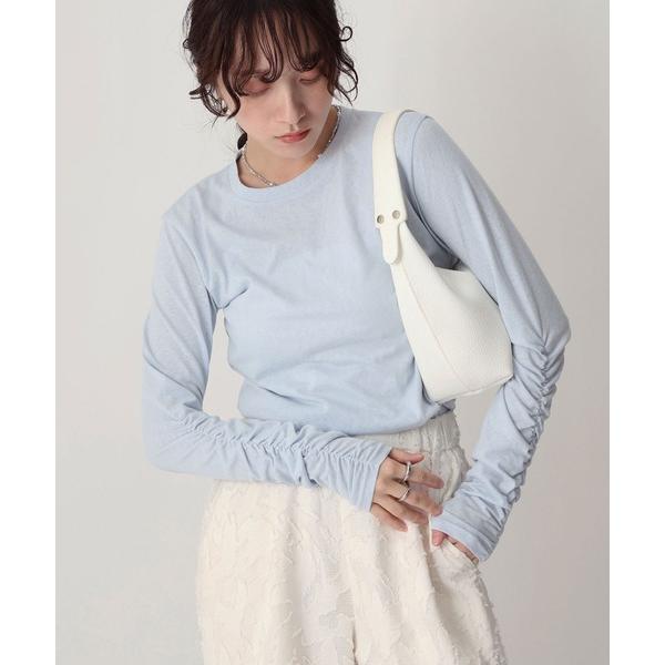 ZOZO問い合わせ番号:104919408ショップ:Chaco closet，チャコクローゼットブランド:NOAHL，ノアル商品名:【NOAHL】ギャザースリーブトップスカテゴリ:トップス>Tシャツ/カットソーブランド品番:nltp4...