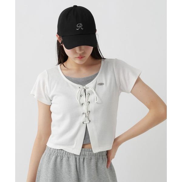 ZOZO問い合わせ番号:104920063ショップ:repipi armario，レピピアルマリオブランド:repipi armario，レピピ アルマリオ，10C REPIPI，ジューシーレピピ商品名:レースアップTシャツカテゴリ:トップ...