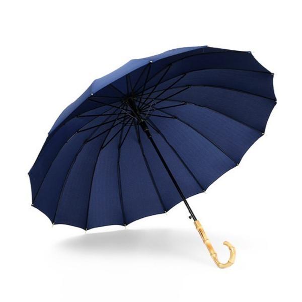 ZOZO問い合わせ番号:104920221ショップ:ARCADE，アーケードブランド:ARCADE，アーケード商品名:丈夫な16骨  洒落た 竹ハンドル 長傘 バンブー(竹) 傘 雨傘 日傘 晴雨兼用カテゴリ:ファッション雑貨>長傘ブ...