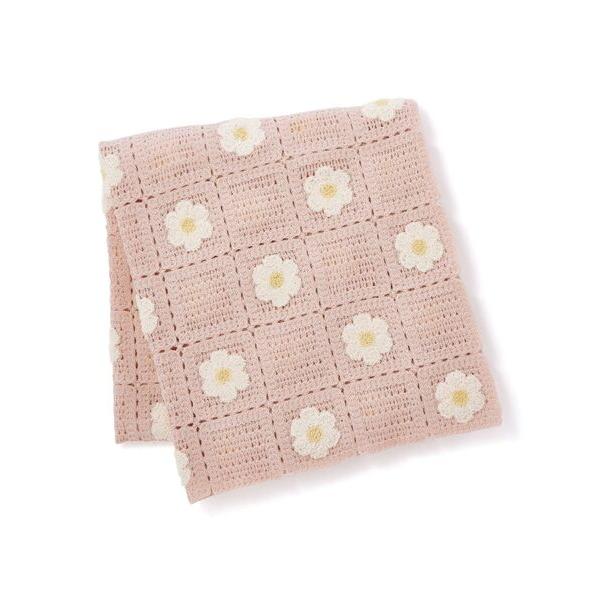 ZOZO問い合わせ番号:104955439ショップ:Francfranc，フランフランブランド:Francfranc，フランフラン商品名:クロシェ フラワー スロー（ひざ掛け） 1500×1000 ライトピンクカテゴリ:インテリア>寝...