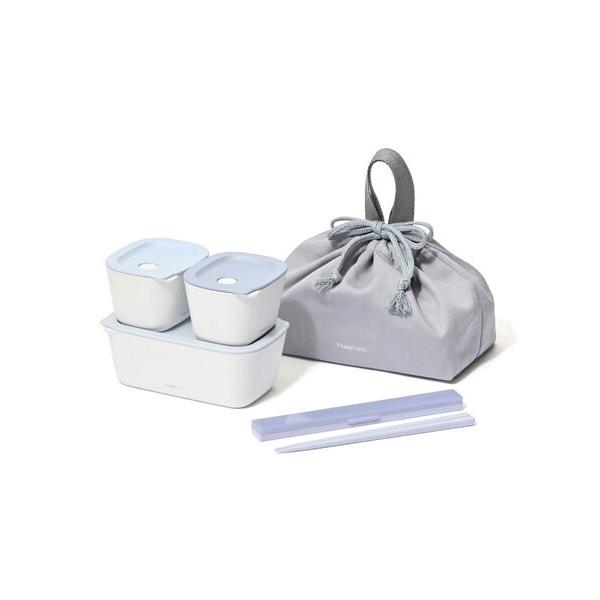 ZOZO問い合わせ番号:104955562ショップ:Francfranc，フランフランブランド:Francfranc，フランフラン商品名:ランチボックス コンプリート5点セット ブルー 弁当箱 箸 箸入れ 巾着付きカテゴリ:食器/キッチン&...