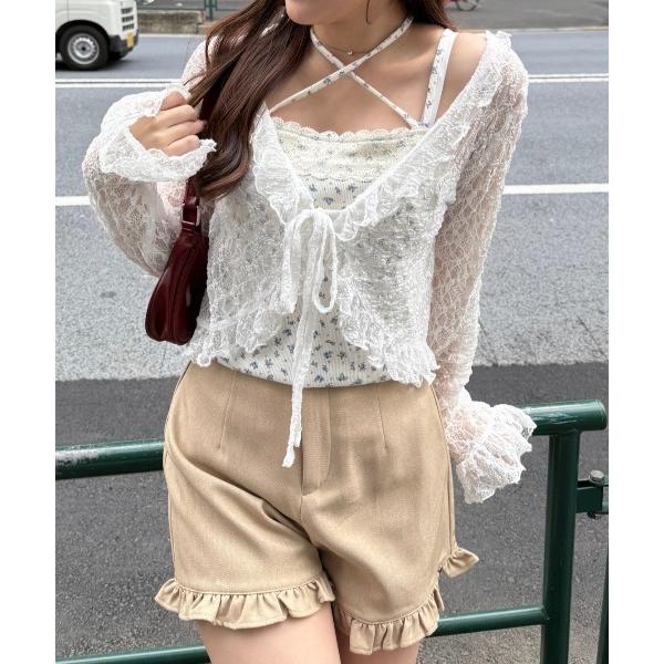 ZOZO問い合わせ番号:104956731ショップ:RMAF，リマインドミーアンドフォーエバーブランド:continuer de NICE CLAUP，コンティニューデナイスクラップ商品名:【繊細なレースとフリルが主役級】ラッフルフリフリカ...