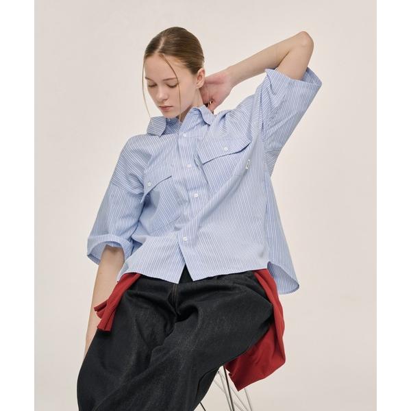 ZOZO問い合わせ番号:104956848ショップ:epnok，エプノックブランド:WETTEMPT，ウィテンプト商品名:DOUBLE POCKET STRIPE S/S SHIRT / ダブルポケットストライプS/Sシャツカテゴリ:トップ...