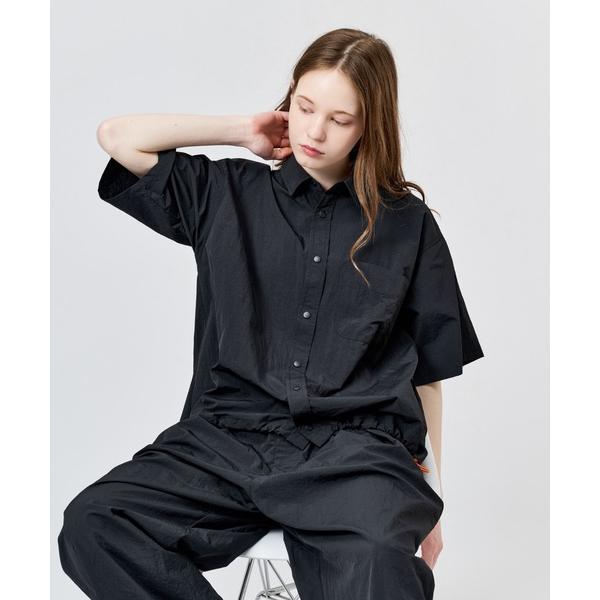 ZOZO問い合わせ番号:104957066ショップ:epnok，エプノックブランド:WETTEMPT，ウィテンプト商品名:NYLON BICOLOR DRAWSTRING S/S SHIRT / ナイロンバイカラードローコードS/Sシャツカ...