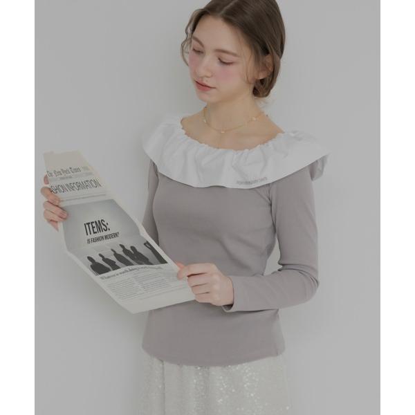 ZOZO問い合わせ番号:104957134ショップ:JUMELLE，ジュメロブランド:JUMELLE，ジュメロ商品名:フリルオフショルトップカテゴリ:トップス>Tシャツ/カットソーブランド品番:JMA51027-TP02素材:COTT...