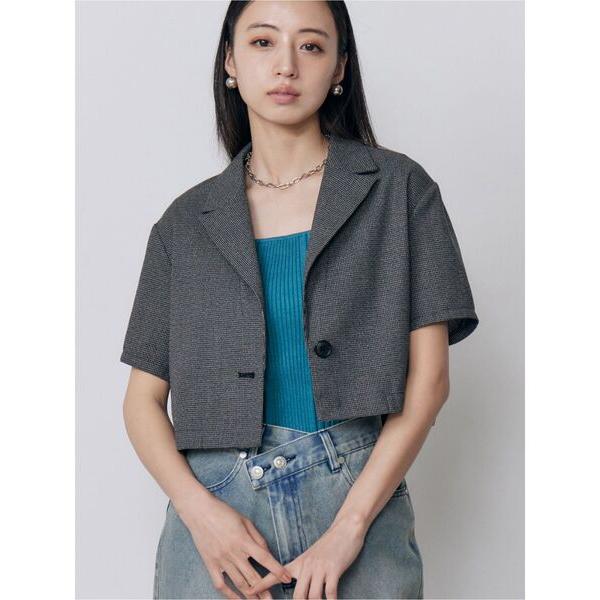 『タイムセール実施中』ZOZO問い合わせ番号:104958021ショップ:MURUA，ムルーアブランド:MURUA，ムルーア商品名:「セットアップ対応」メッシュショートシャツジャケット　夏服カテゴリ:ジャケット/アウター>テーラードジ...